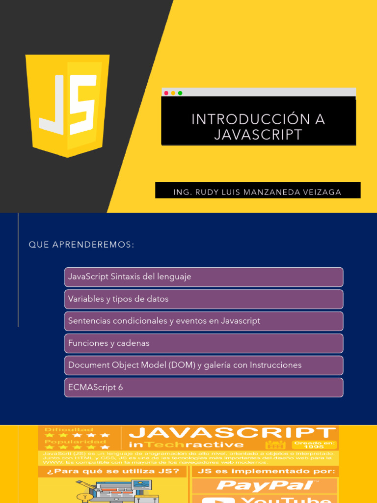 Tema 1 Introducción A Javascript | PDF