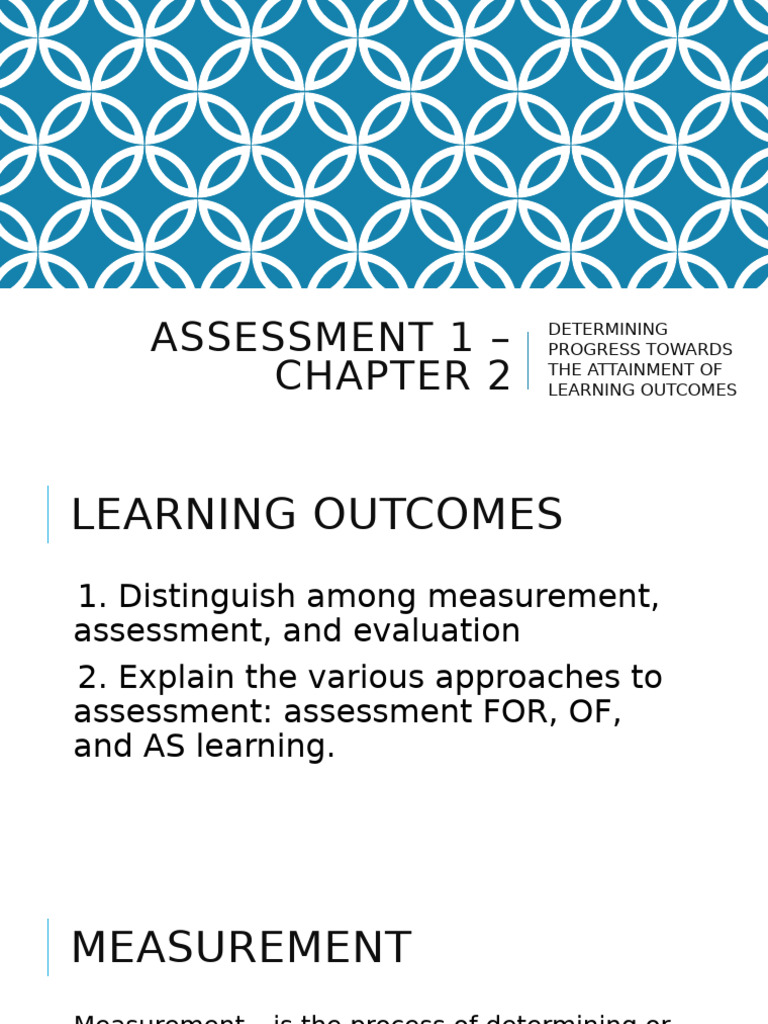 Assessment 1 Chapter 2 | PDF | Educational Assessment | Evaluation