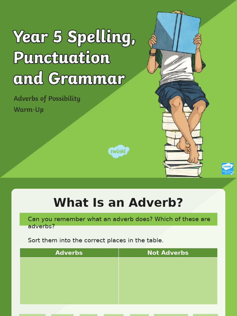 Adverbs of Possibility for Year 5 | PDF | Adverb | Language Mechanics
