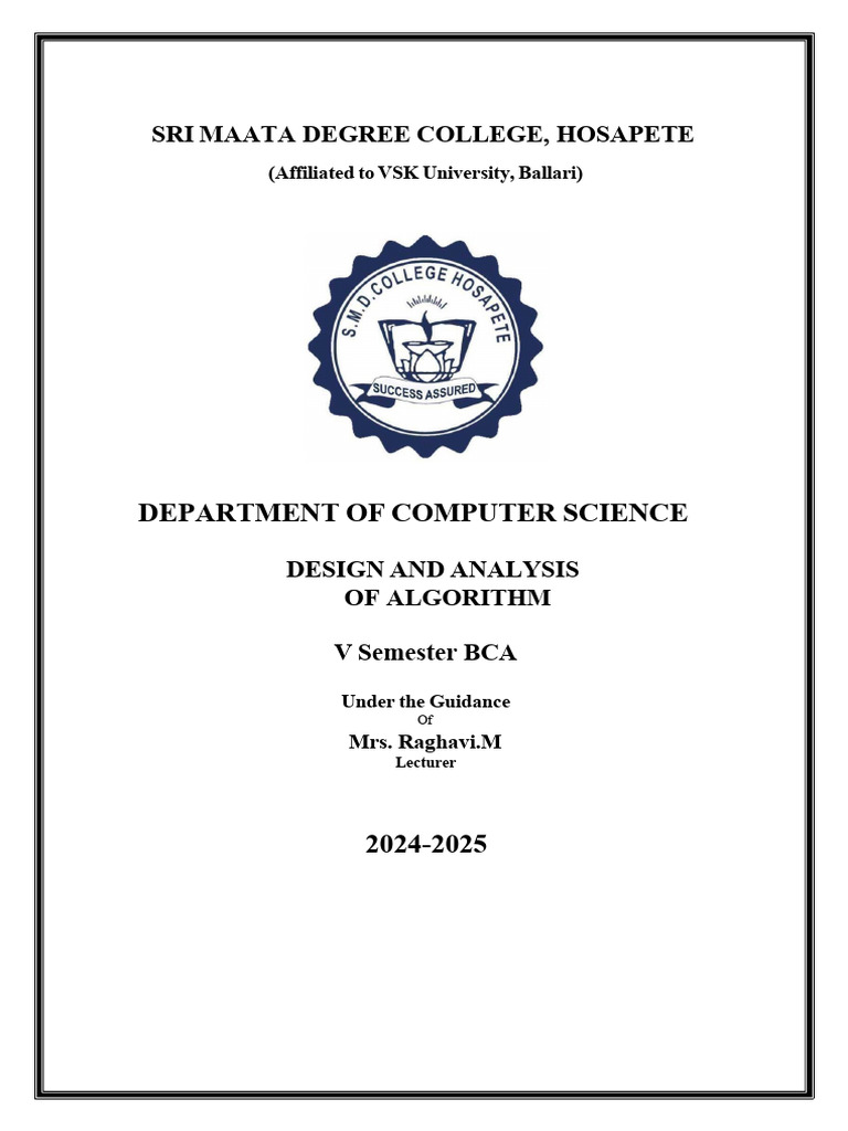 Daa Final Journal 24-25 | PDF | Discrete Mathematics | Combinatorics