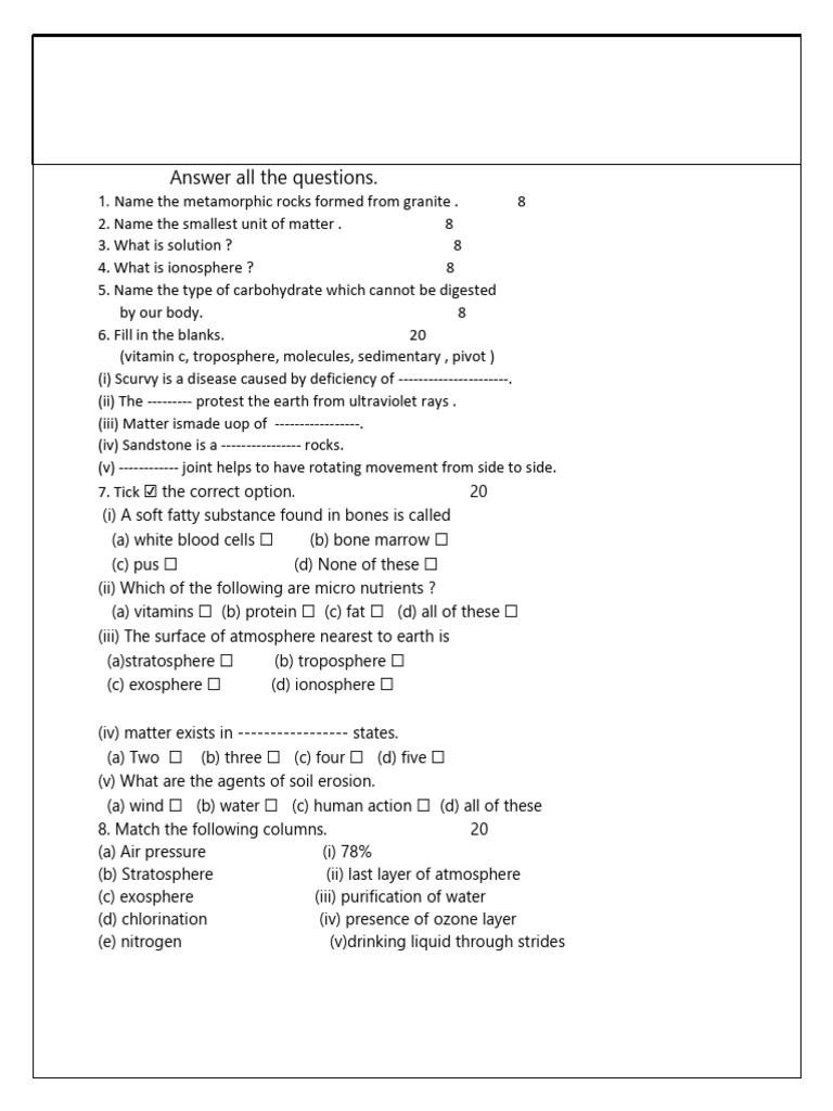 Science Class 5 | PDF