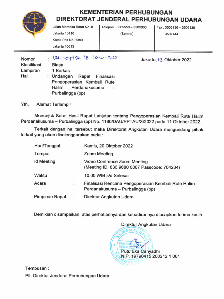 Undangan Zoom Finalisasi HLP-PWL | PDF