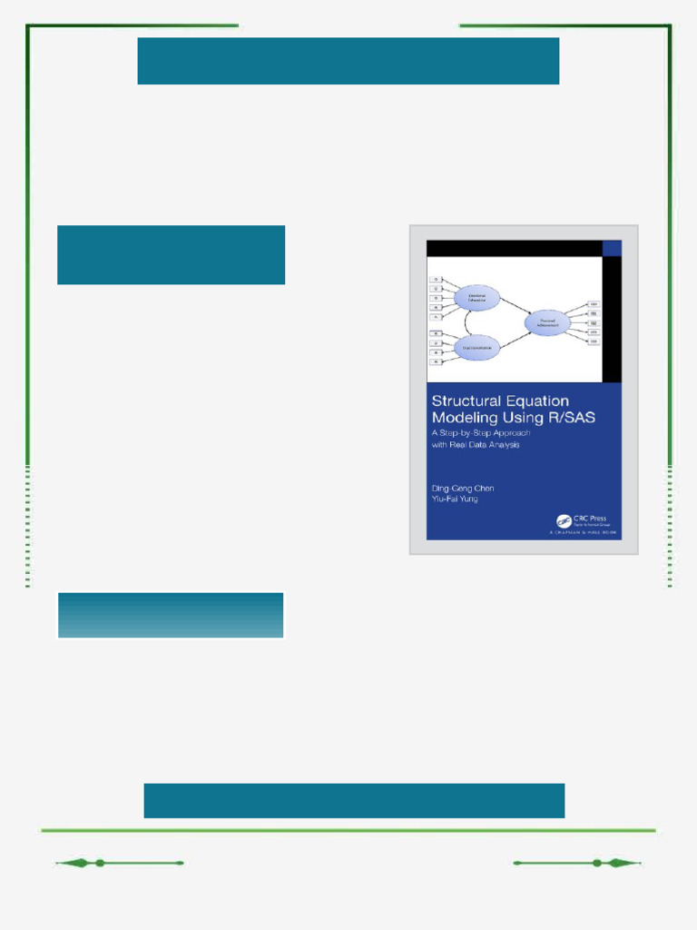Structural Equation Modeling Using R/SAS: A Step-by-Step Approach with ...