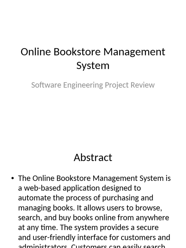 Online Bookstore Management System | PDF