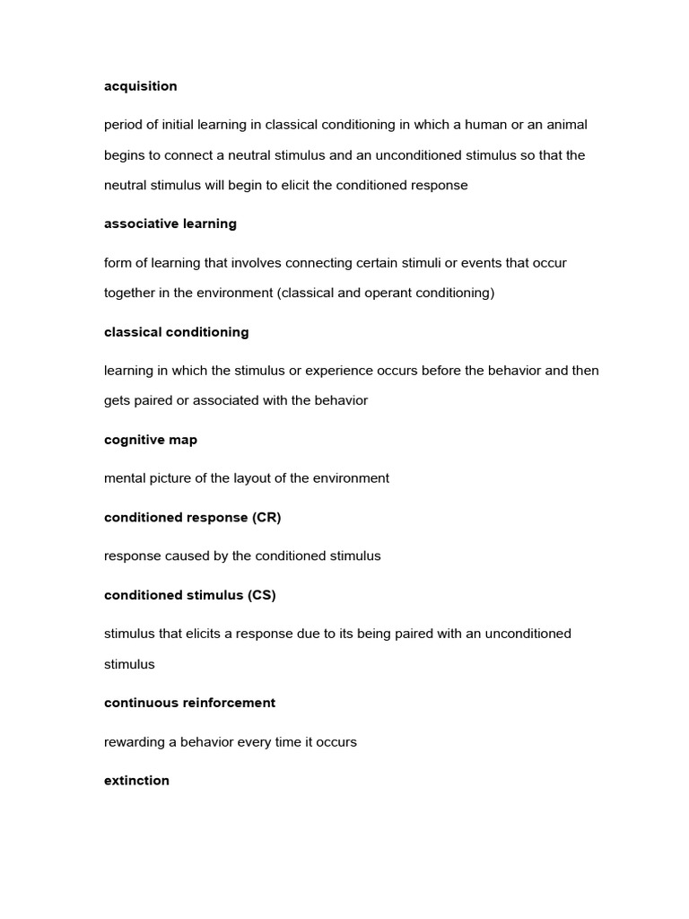 Glossary On The Fundamental Concepts of Cognition | PDF | Classical ...