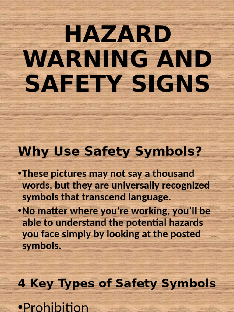 Safety Symbols and Ergonomics Guide | PDF | Occupational Safety And ...