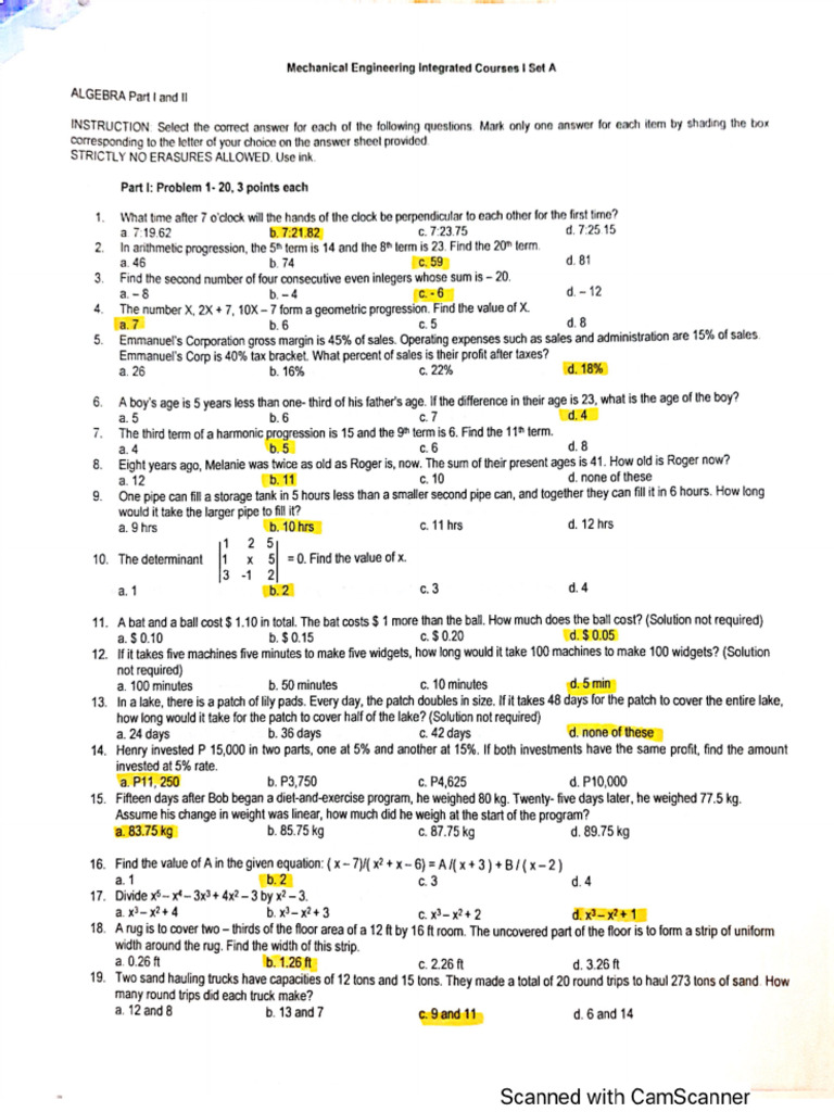 Integ 1 OT 2024 | PDF