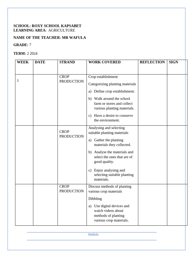 Grade 7 Agriculture Curriculum Overview | PDF | Weed | Learning