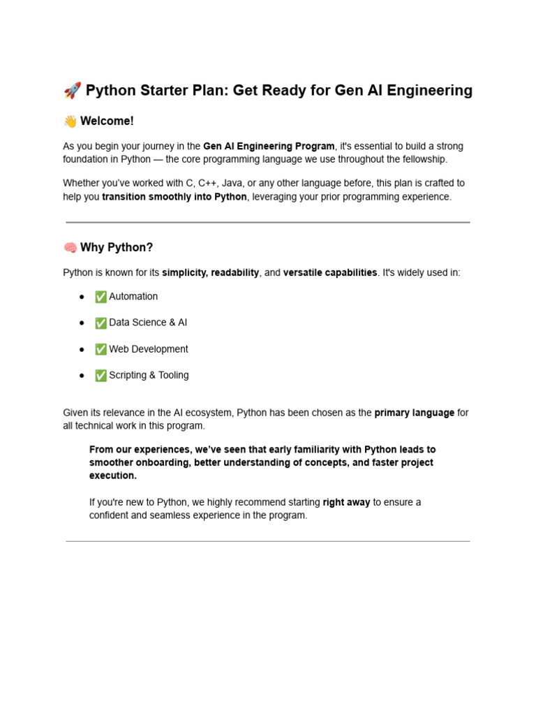 Python Essentials for Engineers | PDF | Python (Programming Language) | Artificial Intelligence