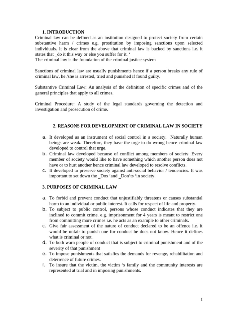 Overview of Criminal Law Principles | PDF | Mens Rea | Felony