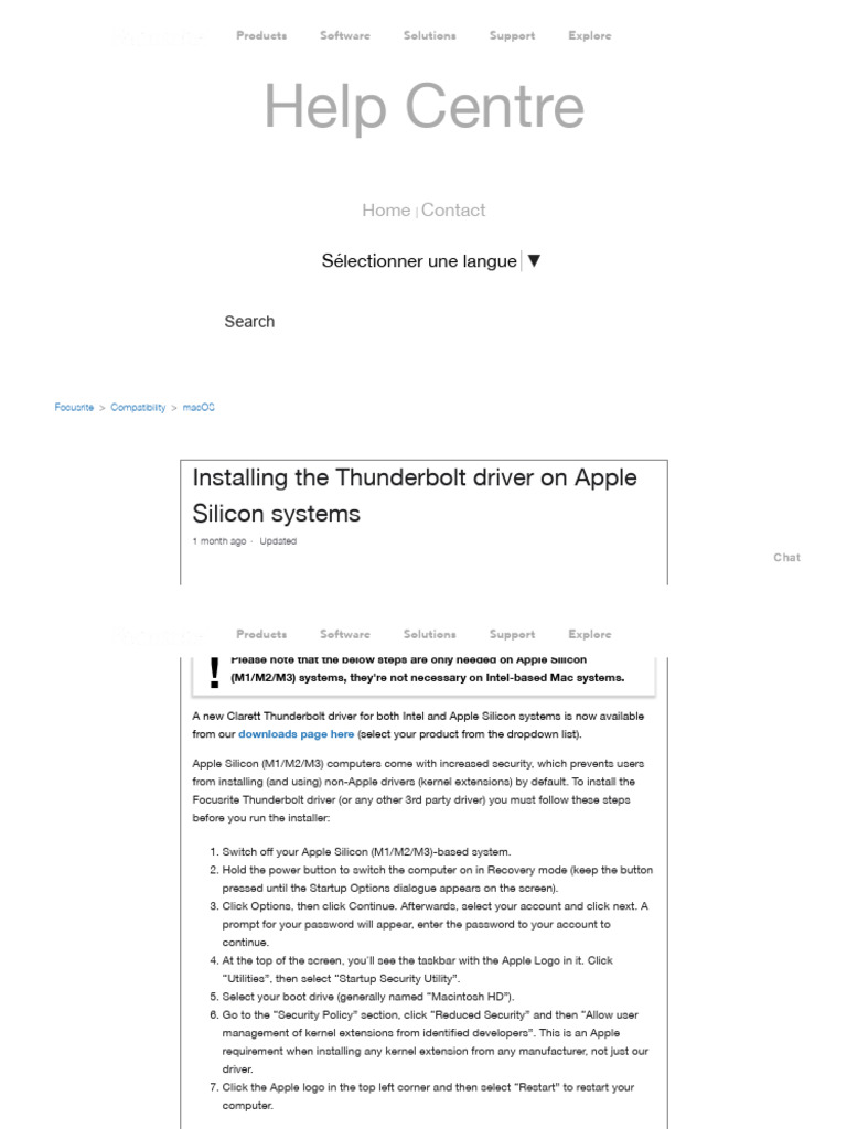 Installing The Thunderbolt Driver On Apple Silicon Systems - Focusrite ...