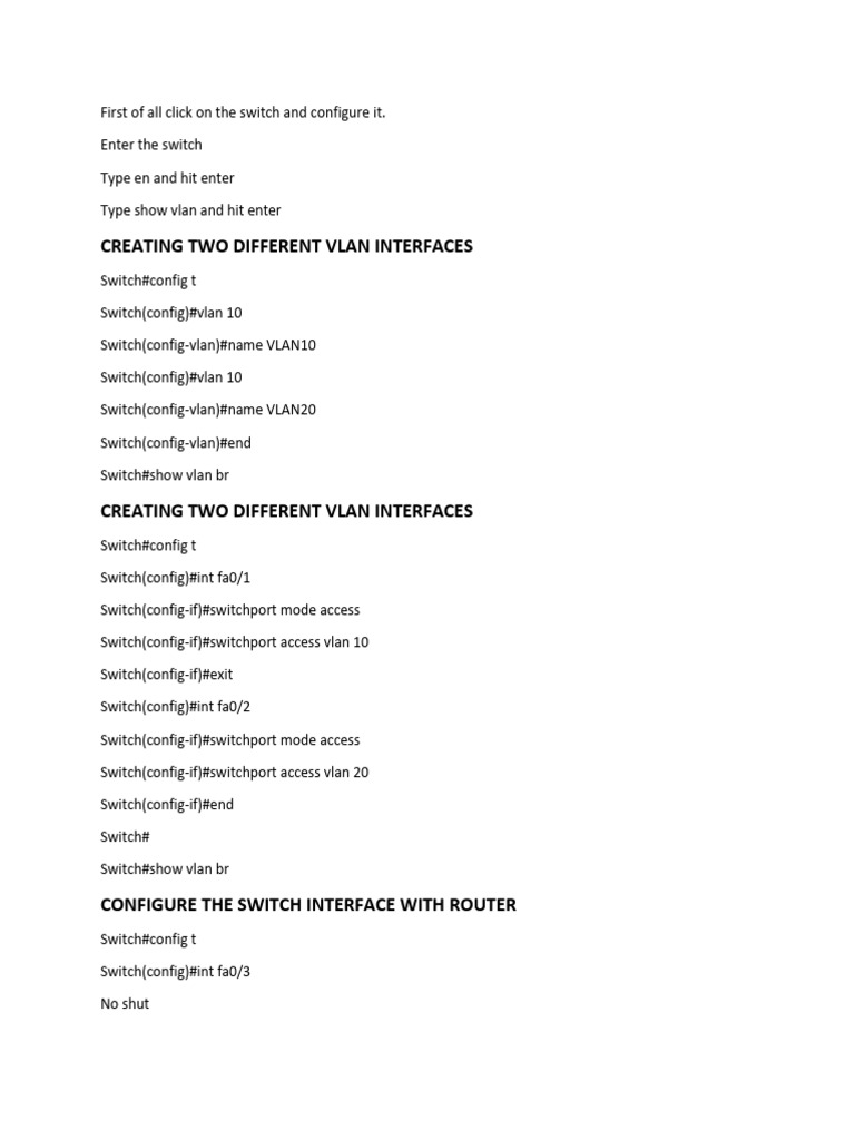 Step by Step Configuration and Commands | PDF