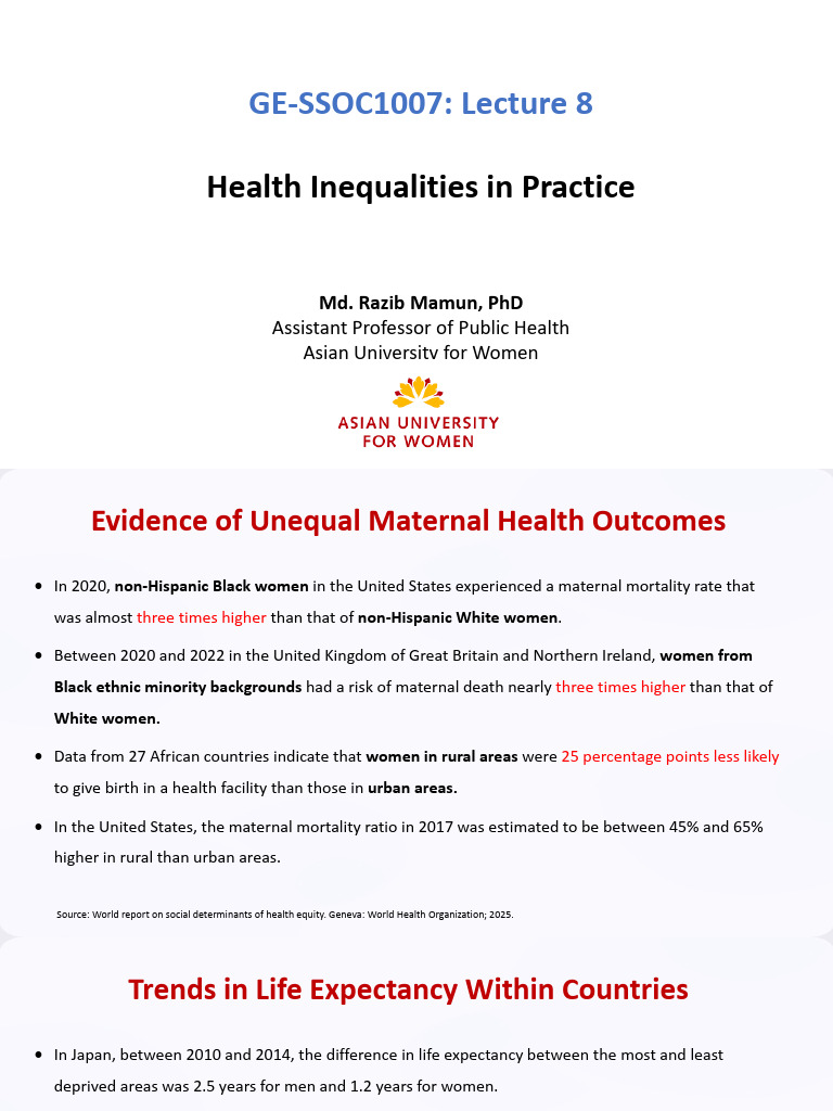 Health Inequalities and Solutions Overview | PDF | Equity (Economics ...