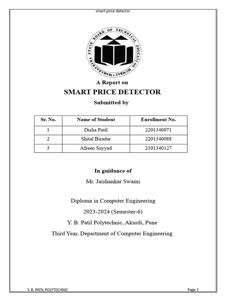 Smart Price Detector Project Report | PDF | Python (Programming ...