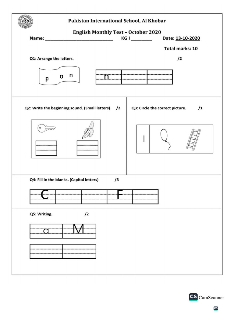 KG1 Practice Sheets-1 | PDF