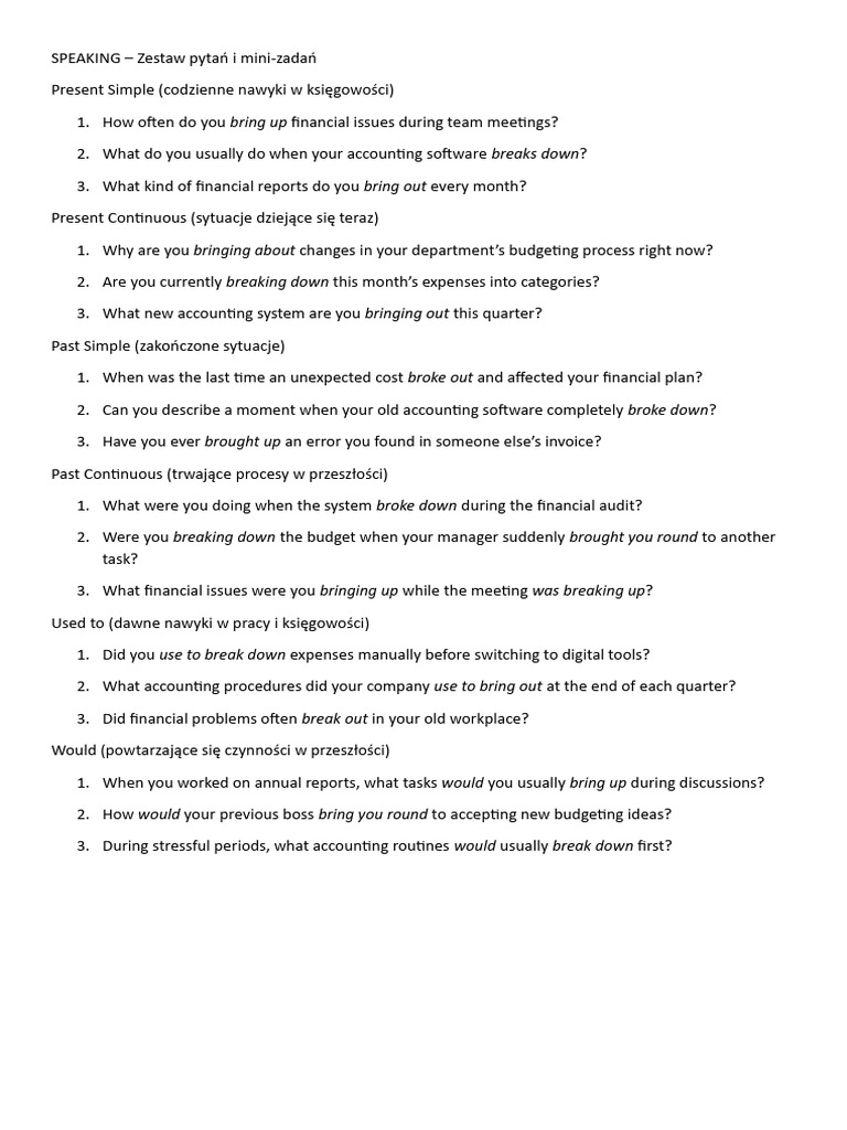 Speaking | PDF | Accounting | Business Economics