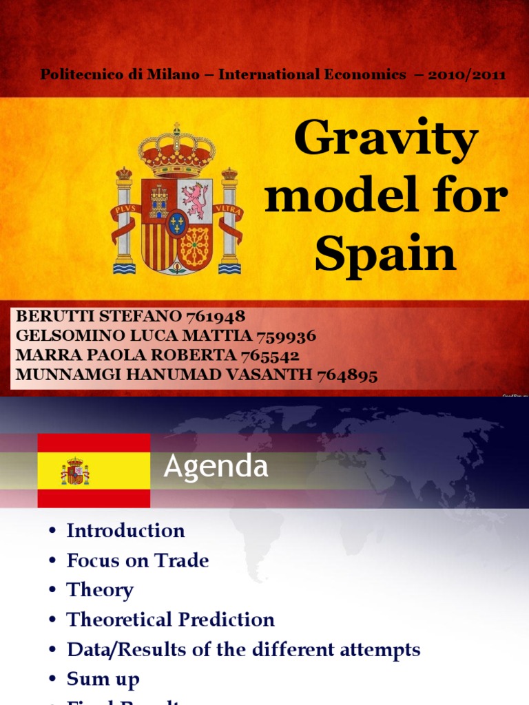 Gravity Model For Spain | PDF | Exchange Rate | Comparative Advantage