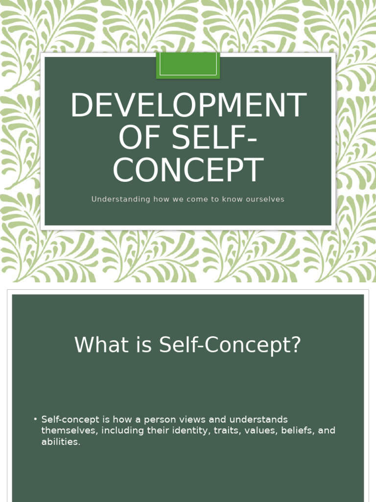 Development of Self Concept | PDF