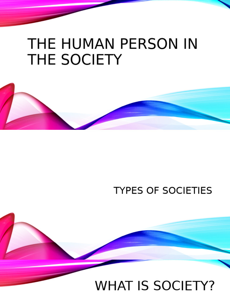 Q2 Lesson 3 Human in Society 1 | PDF | Society | Agriculture