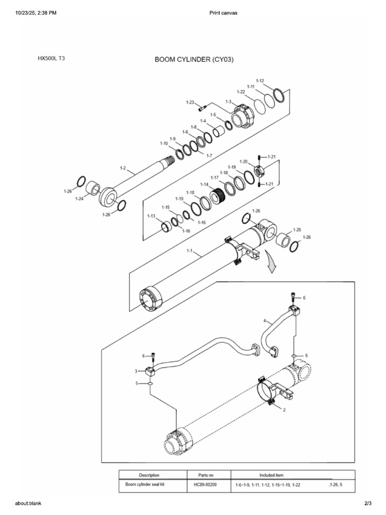 Part Boom HX500L | PDF | Engines | Mechanical Engineering