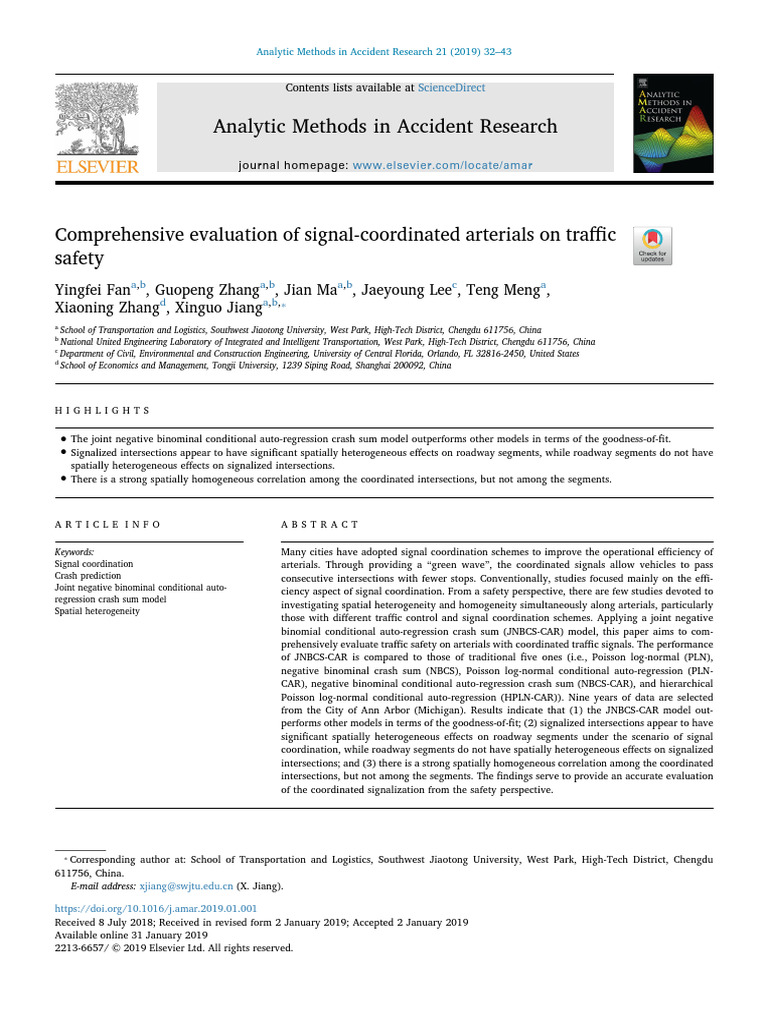 Comprehensive Evaluation of Signal Coordinated - 2019 - Analytic ...