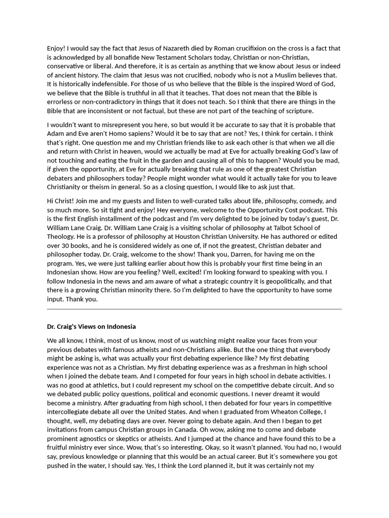 William Craig Lane | PDF | Jesus | Faith