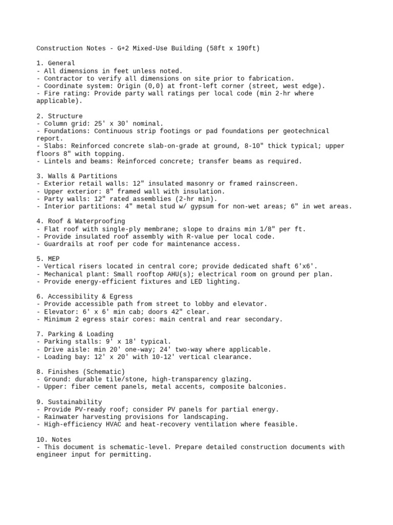 Construction Notes | PDF