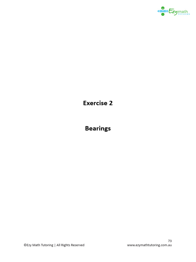 Year 10 Maths - Measurement - Bearings - Questions (Ch4 Ex2) | PDF