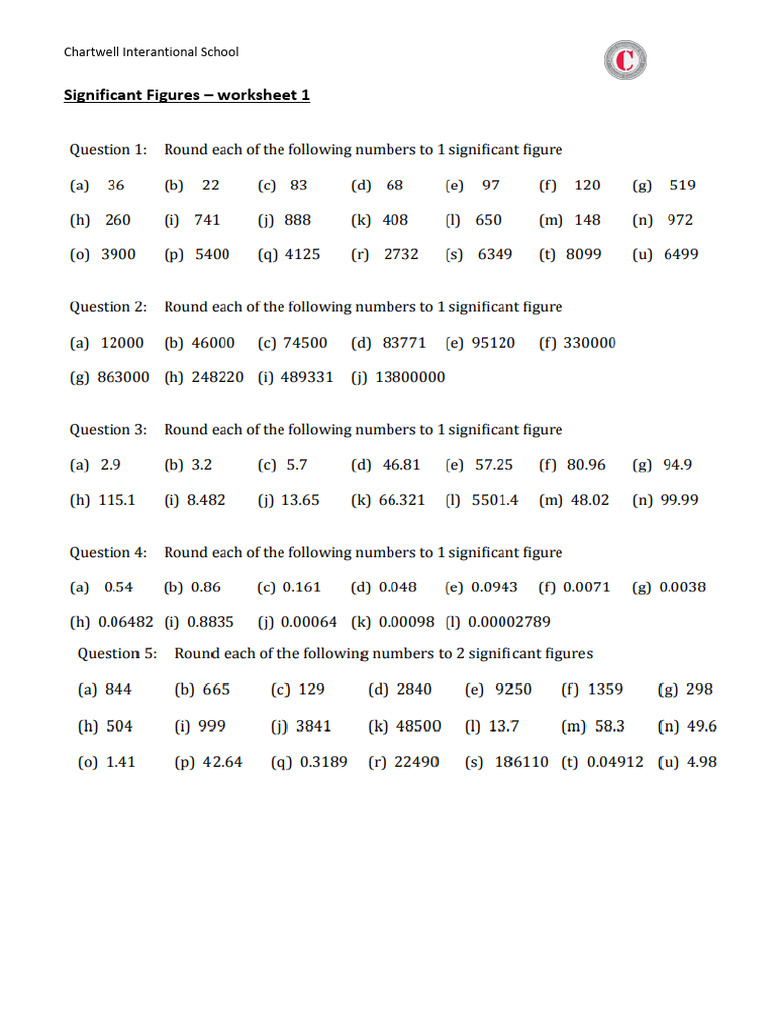 Significant Figures | PDF
