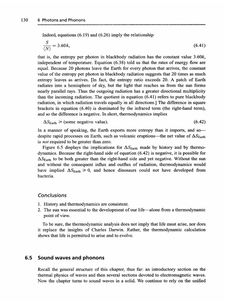 Entropy in Blackbody Radiation and Phonons | PDF | Waves | Phonon