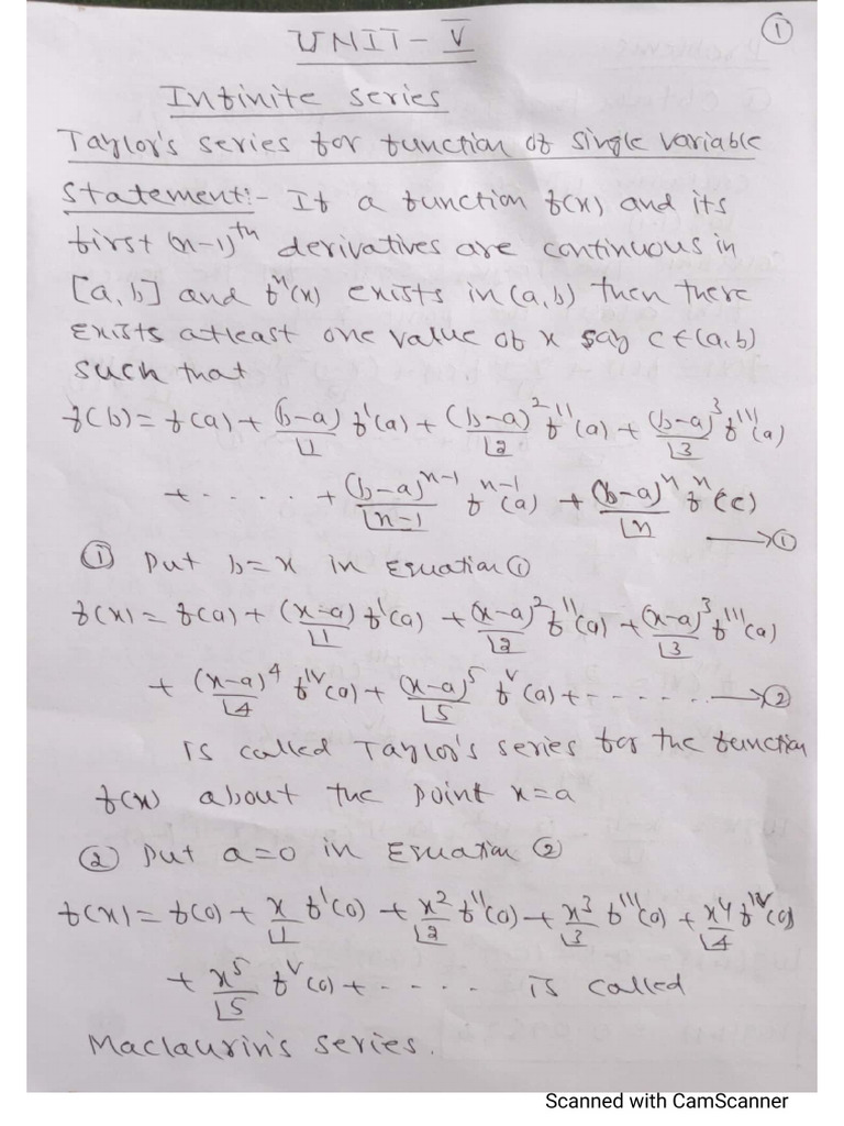 Unit-4 Infinite Series | PDF