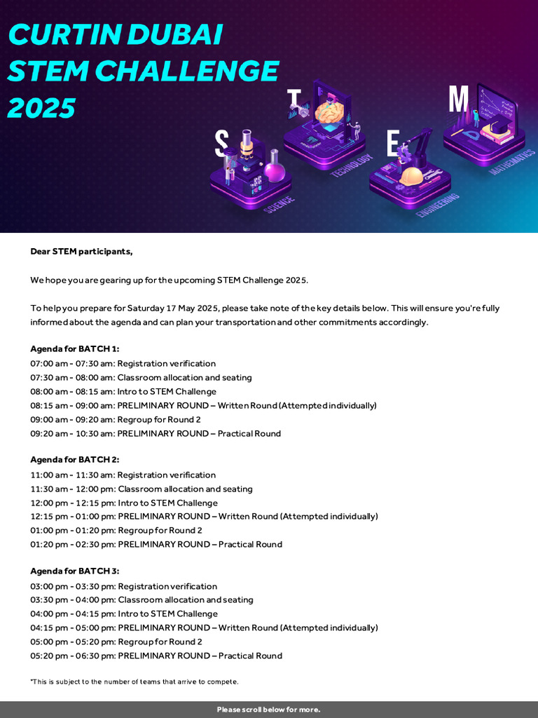 STEM Challenge 2025 Event Details | PDF