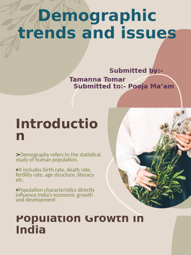 Demographic Trends and Issues | PDF | Total Fertility Rate | Demography