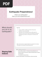 Earthquake Duck, Cover, and Hold Tips | PDF