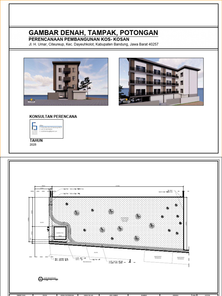 20251010_denah Tampak Potongan Kos Bojong | PDF