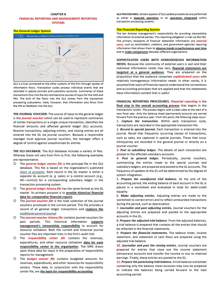 General Ledger and Financial Reporting Systems | PDF | Analytics ...