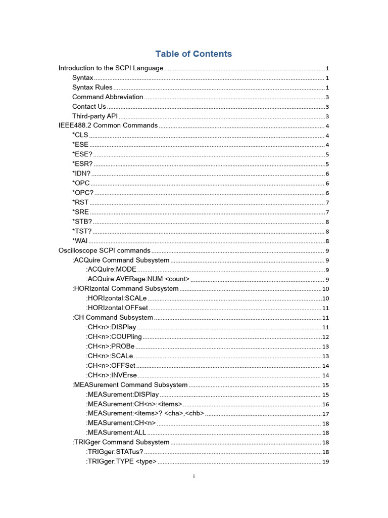 SCPI Language Overview and Commands | PDF | Amplitude | Parameter ...