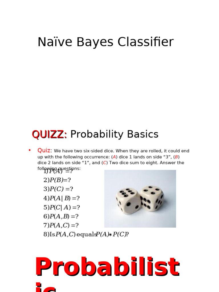 Naive Bayes Classifier | PDF | Statistical Classification | Machine Learning