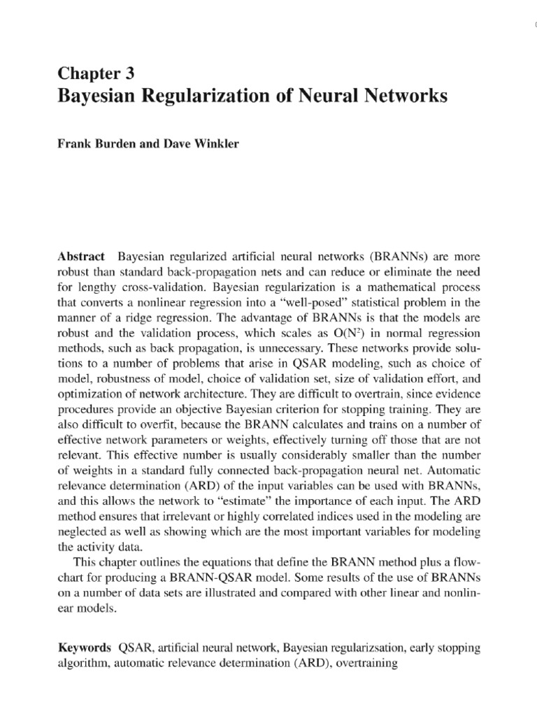 Bayesian Regularization of Neural Networks | PDF