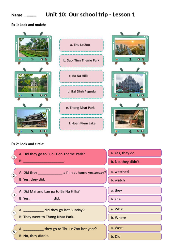Unit 10 Lesson 1 | PDF