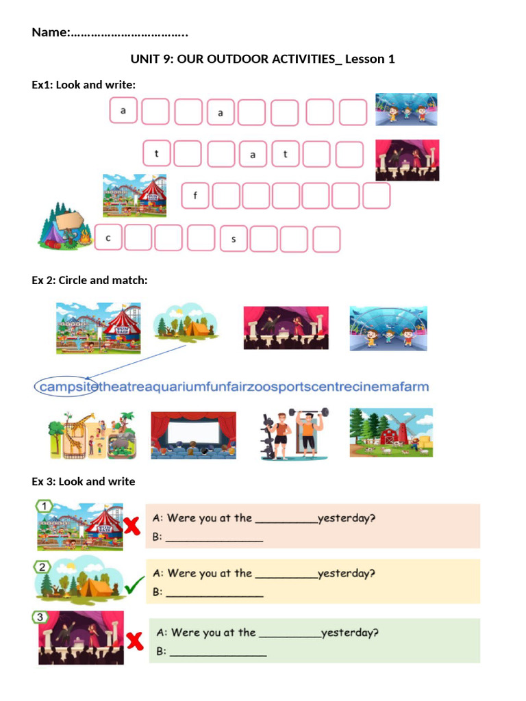 Unit 9 Lesson 1 | PDF