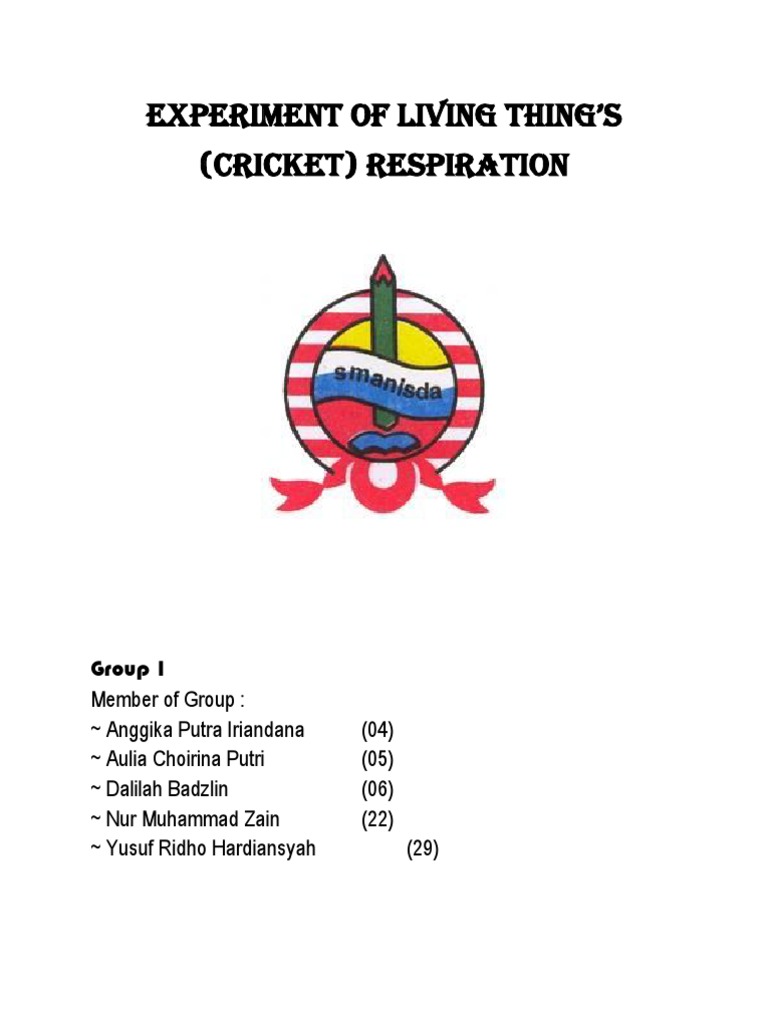 Respiration of Living Thing (Cricket) | PDF | Cellular Respiration | Oxygen
