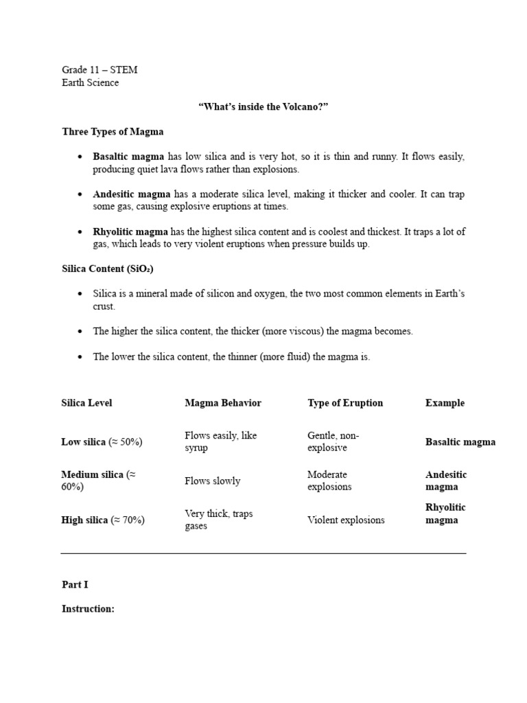 ES - Magma and Volcanism | PDF | Volcano | Magma