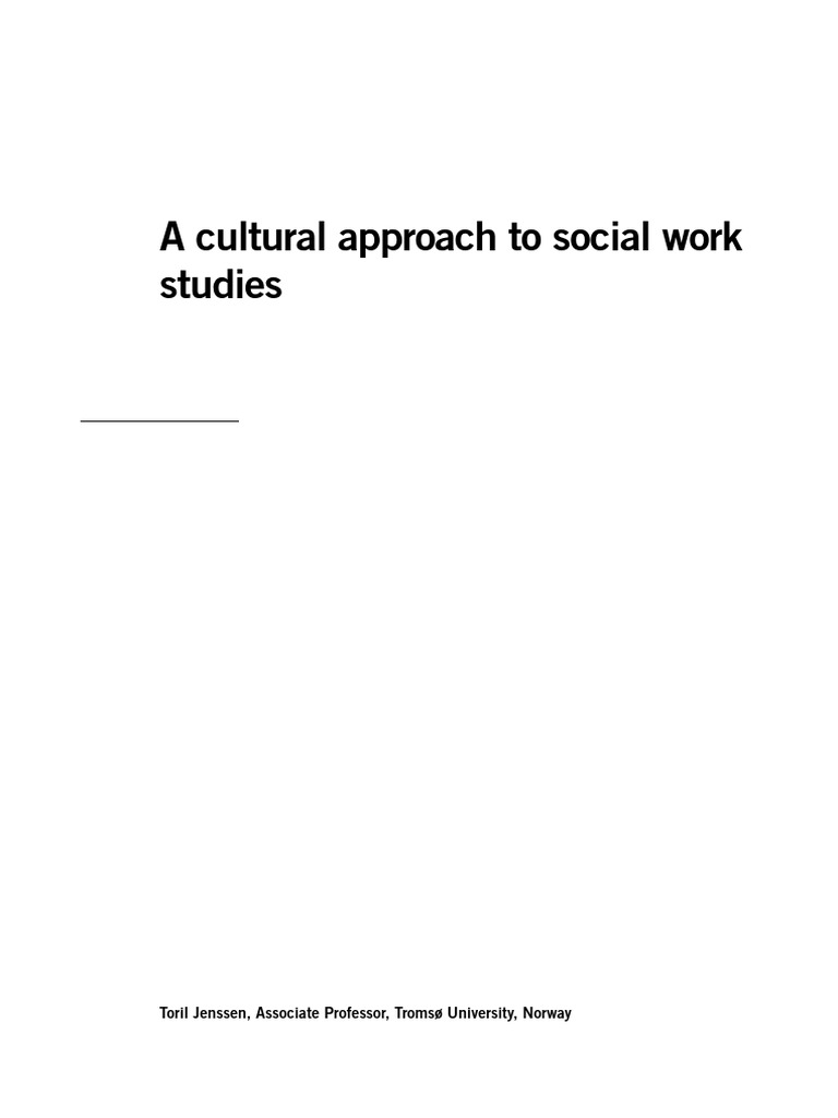 A Cultural Approach To Social Work Studies | PDF | Methodology ...