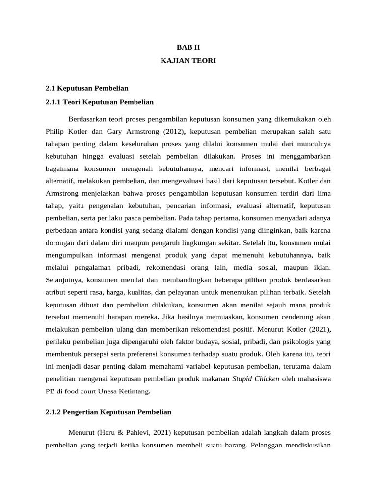 BAB II Penelitian Stupid Chicken[1] | PDF