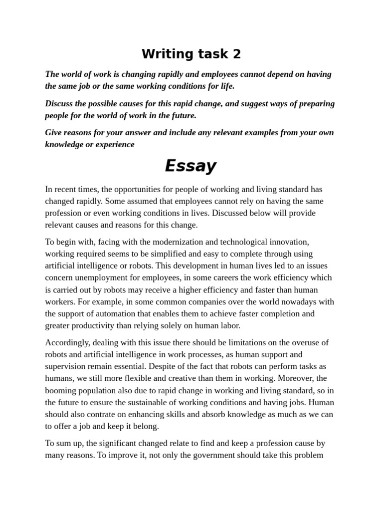 Writing Task 2 | PDF