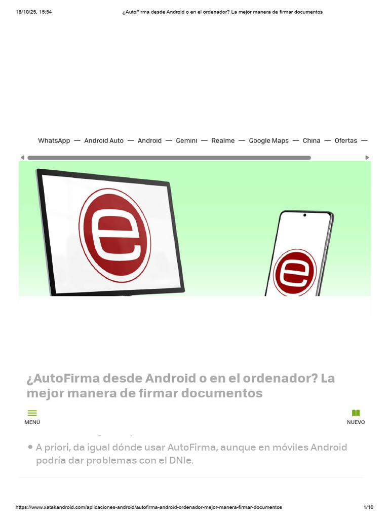 AutoFirma Desde Android o en El Ordenador - La Mejor Manera de Firmar ...