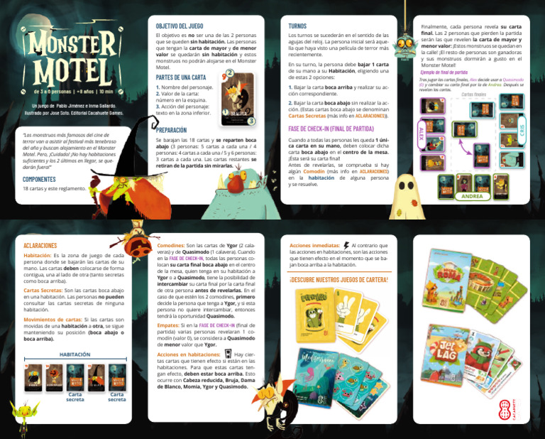 Monster Motel Reglamento | PDF