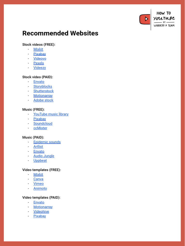 Best Free and Paid Stock Resources | PDF