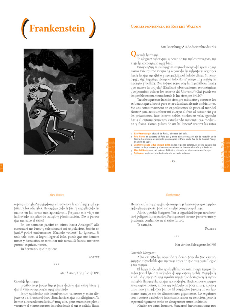 Correspondencia de Robert Walton en "Frankenstein" | PDF | Alquimia ...